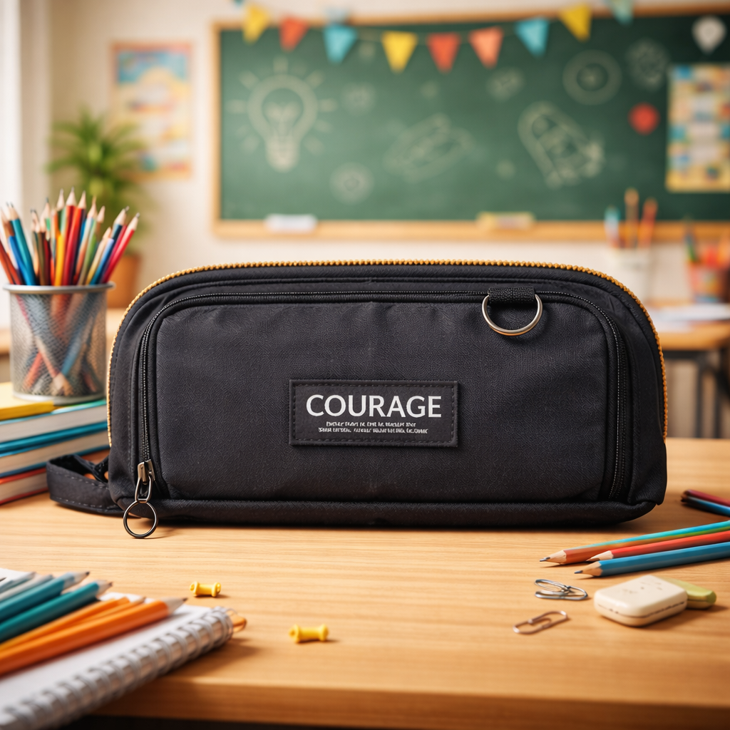 COURAGE Multi-Color Pencil Pouch – PR Tiny Treasures